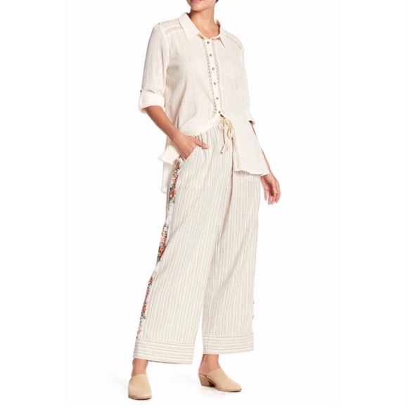 Aratta | Pants & Jumpsuits | Nwt Aratta Silent Journey Striped Notes ...